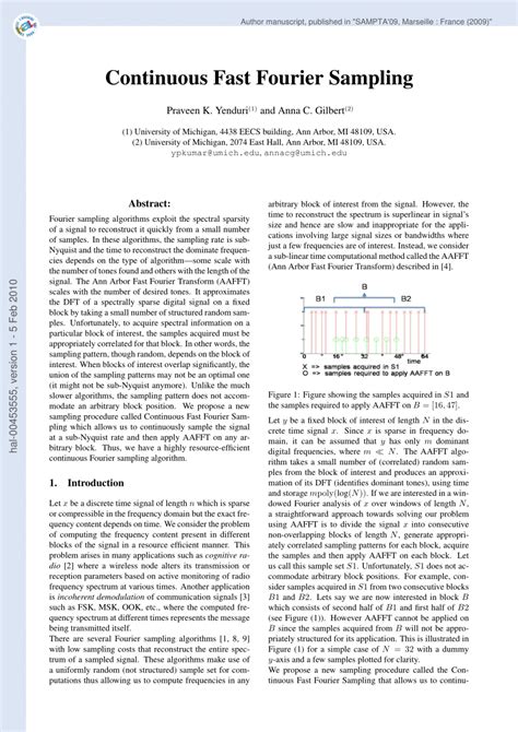 Pdf Continuous Fast Fourier Sampling