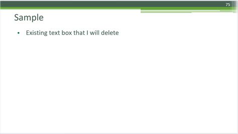 How Do I Stop Powerpoint From Adding Click Here To Add Text When I Delete Text Box