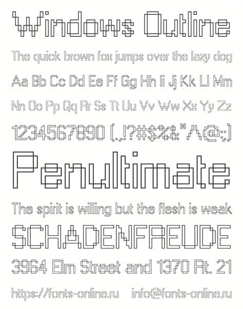 Windows Outline Font