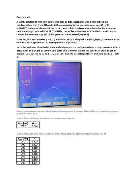 Spectophotometric Analysis Of Dna Pdf Instrumental Analysis