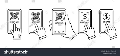 Qr Code Scan Me Vector Illustration Stock Vector Royalty Free Shutterstock