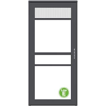 Larson Platinum Retractable Screen 32 In X 81 In Graphite Full View