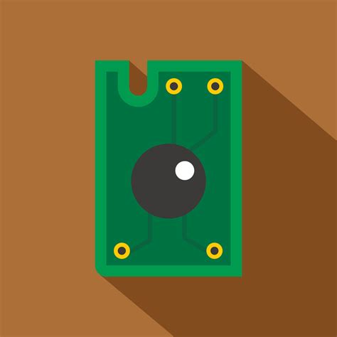 Processor Chip Icon Flat Style Vector Art At Vecteezy