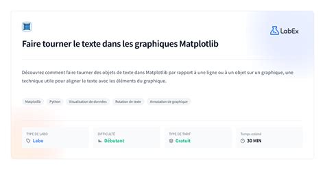 Faire Tourner Le Texte Dans Matplotlib Visualisation Python Labex