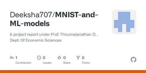 Github Deeksha707mnist And Ml Models A Project Report Under Prof Thirumalanathan D Dept