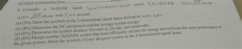 Solved Consider A 16 Qask Signal Vsignal K1u1t