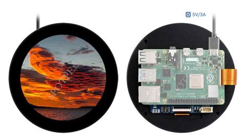 Raspberry Pi Inch DSI Round LCD C Display MIPI X Capacitive TouchScreen