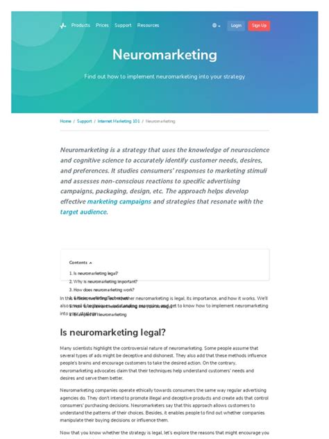 What Is Neuromarketing Techniques And Examples Sendpulse Pdf