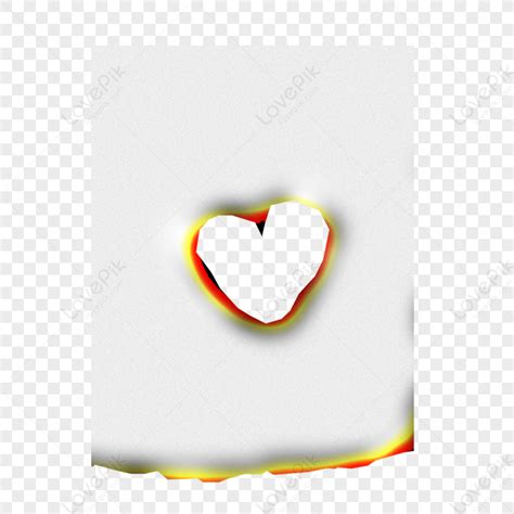 흰 종이 일러스트 모양의 심장에 굽기 하트화염불꽃 Png 일러스트 무료 다운로드 Lovepik