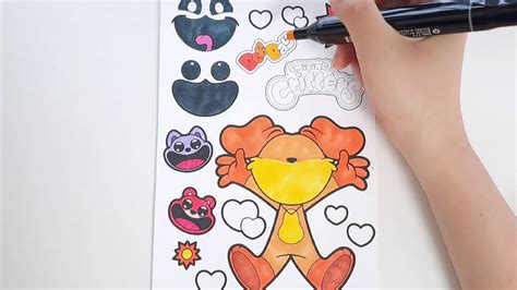 Paper Diy🐈‍⬛스마일링 크리터즈 스티커북 색칠하기🐈‍⬛무료도안무료배포 Youtube