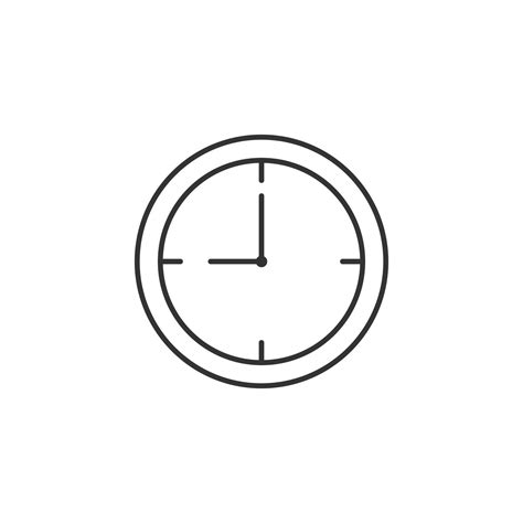 Clock Icon With Line Style 8044801 Vector Art At Vecteezy