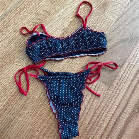 Frankies Bikinis Set By Pink Small Top M Bottom New Depop