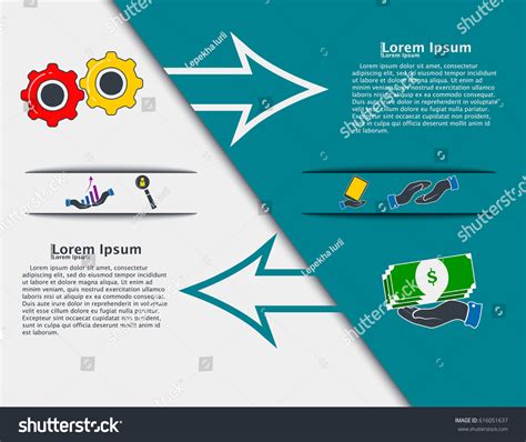 Time Line Infographics Template Arrows Flowchart Stock Vector Royalty Free