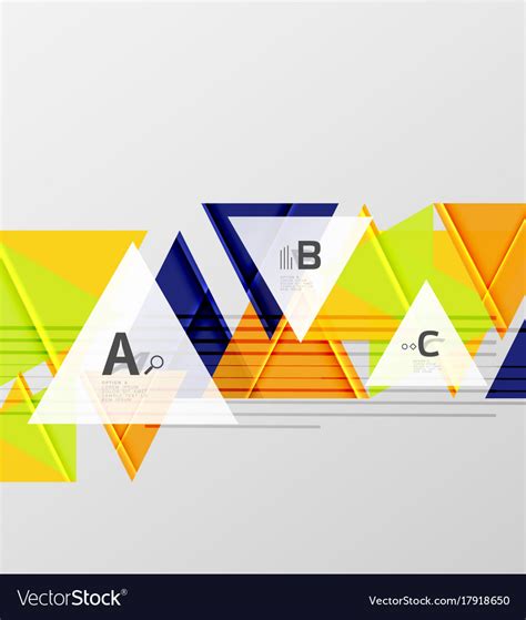 Color Triangles Background Design Royalty Free Vector Image