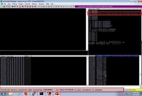 Exploit Why Cant I See My Shellcode Executing In Immunity Debugger Information Security