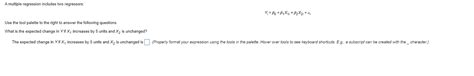 solved a multiple regression includes two regressors y bo