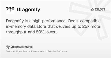 Dragonfly Open Source Redis Alternative Openalternative