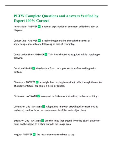 Pltw 2025 Bundled Actual Exam Questions And Correct Detailed Answers Verified Answers