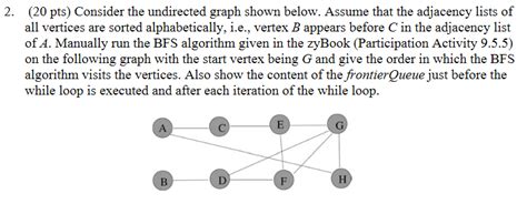 Solved Modify The Bfs Algorithm As Referenced In Problem 2