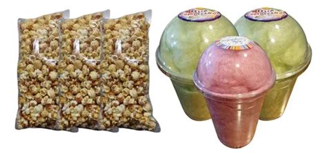 Pack 10 Paquetes De Palomitas 10 Vasos Algodón De Azúcar Cuotas Sin