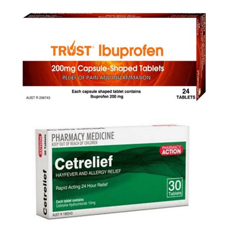 30x Cetrelief Generic Zyrtec Cetirizine Hydrochloride 10mg 24x Ibu
