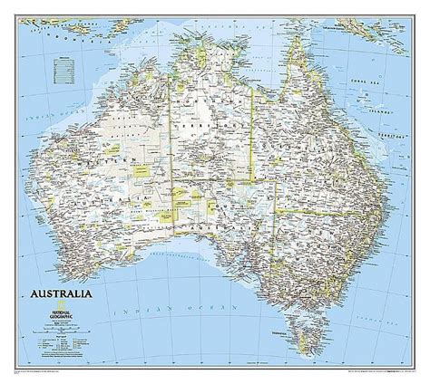 National Geographic Reference Map National Geographic Australia Wall