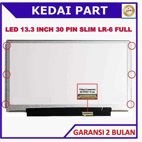 Jual Lcd Led Laptop Inch Pin Slim Kanan Kiri Baut Shopee Indonesia