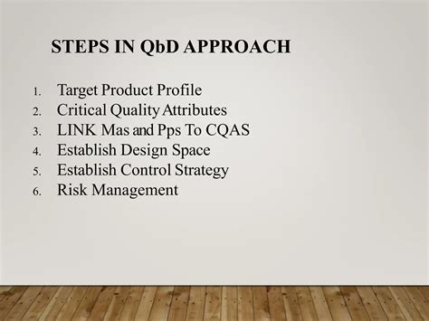 QBD IN PHARMACEUTICAL DEVELOPMENT PPTX Chemistry Science