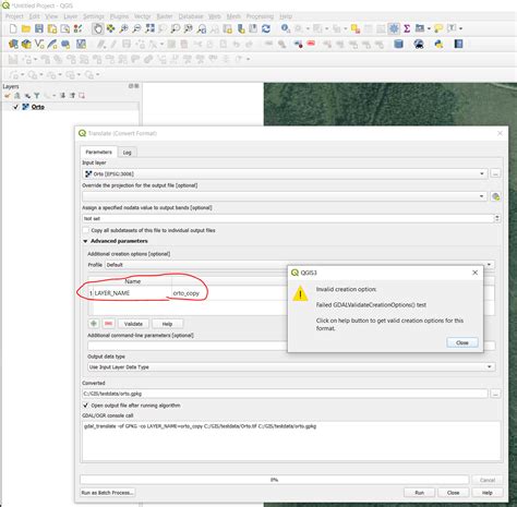 Gdal Name Output Table Using Gdaltranslate In Qgis Geographic