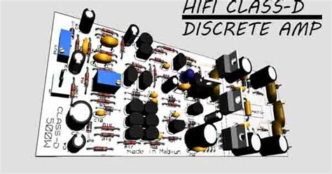 HiFi Class D Discrete Power Amplifier Electronic Schematic