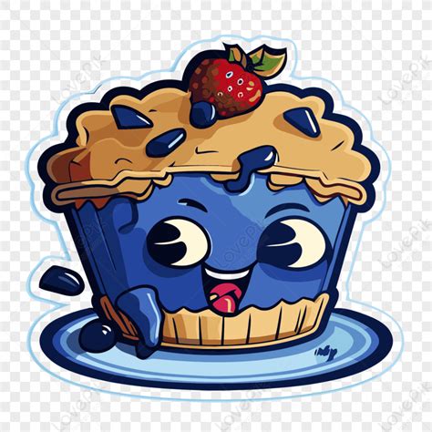 블루베리 클립 아트와 컵케익 스티커 일러스트 벡터상표 Png 일러스트 무료 다운로드 Lovepik