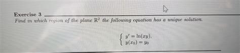 solved exercise 3 find in which region of the plane r2 the
