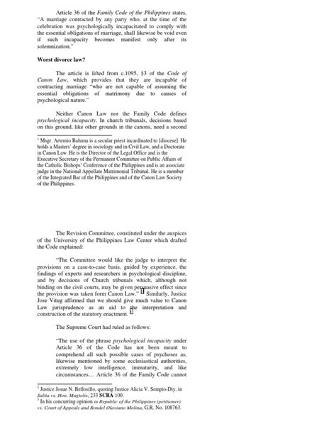 2000 Psychological Incapacity Pdf Canon Law Marriage