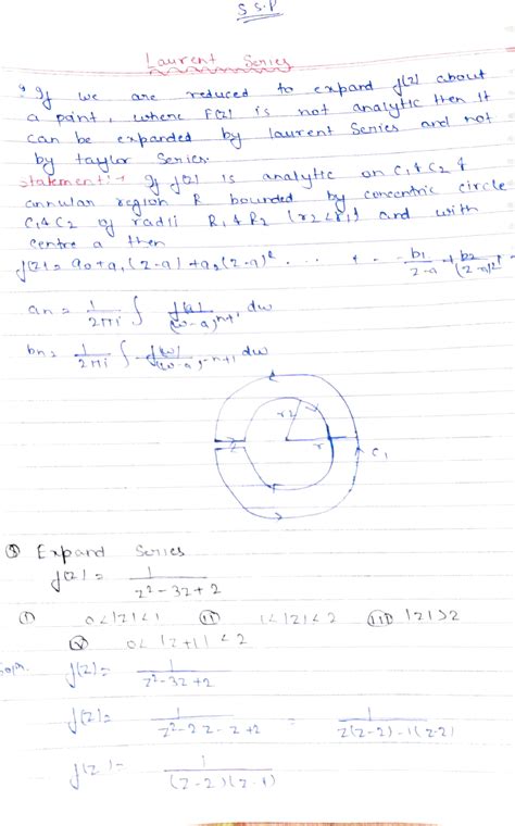 Laurent Series In Complex Integration ~ Luc 6 I Bgru £ Mj