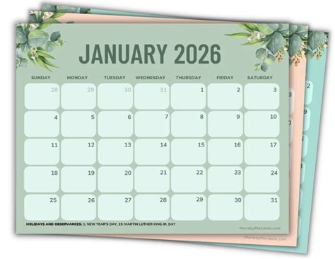 2026 Printable Calendar By Month Printable Calendars