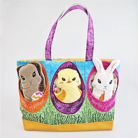Machine Embroidery Design Ith Easter Pocket Bag