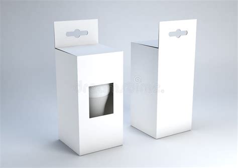 3d Illustration Of A Led Bulb Packaging Mockup Blank Stock