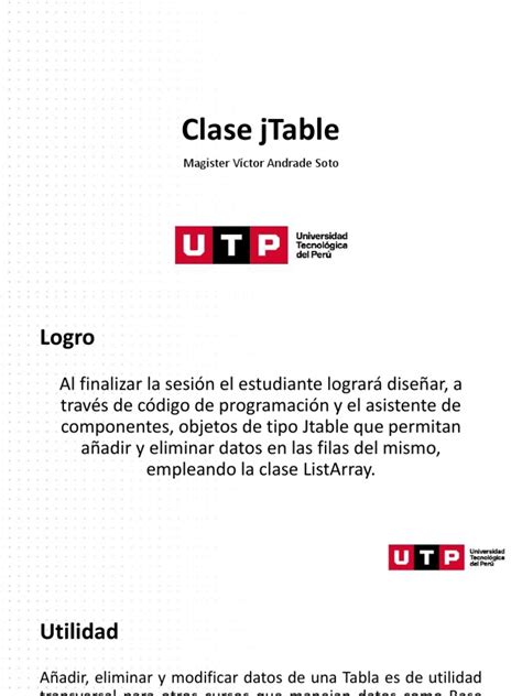 clase jtable y arraylist pdf