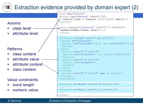 Ppt Information Extraction Based On Extraction Ontologies Design