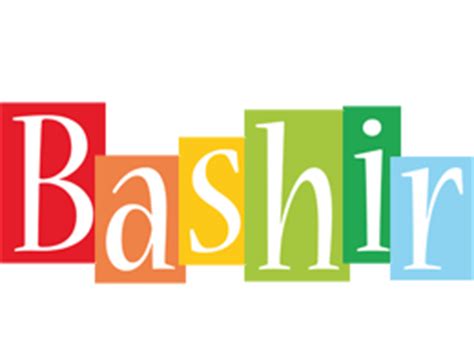Bashir Logo Name Logo Generator Smoothie Summer Birthday Kiddo Colors Style