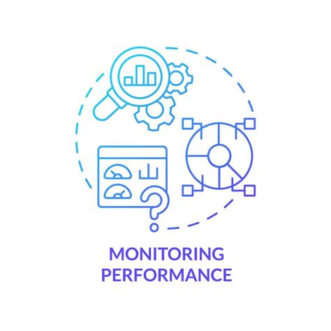 Monitoring Performance Blue Gradient Concept Icon Common Challenge Facing Business Abstract