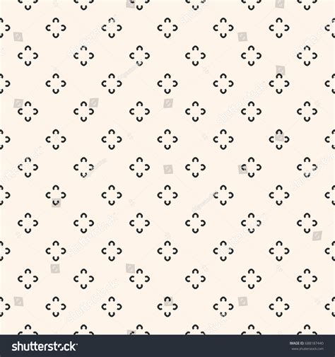 Simple Floral Pattern Vector Minimalist Seamless Stock Vector Royalty