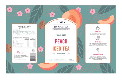 Peach Iced Tea Concentrate The Sip Store Sa
