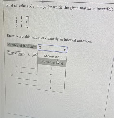Solved Find All Values Of C If Any For Which The Given