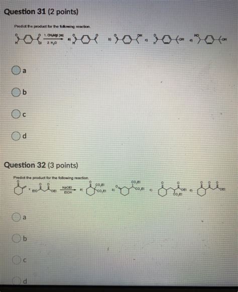 Solved Question Points Predict The Product For The Chegg
