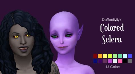 Colored Sclera For The Sims 4 Daffodilyilysims On Tumblr