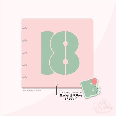 Number 18 Balloons Stencil The Sprinkle Factory