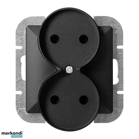 Double Pt Socket 2x2p Pearl 16a 250v Pt 5pr Black Poland New