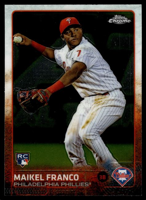 2015 Topps Chrome Maikel Franco 101 Philadelphia Phillies Rc Baseball Card Ebay