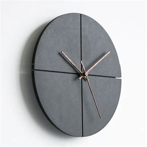 Загадочный черный 12 дюймовые настенные часы современный доска из древесно волокнистой плиты